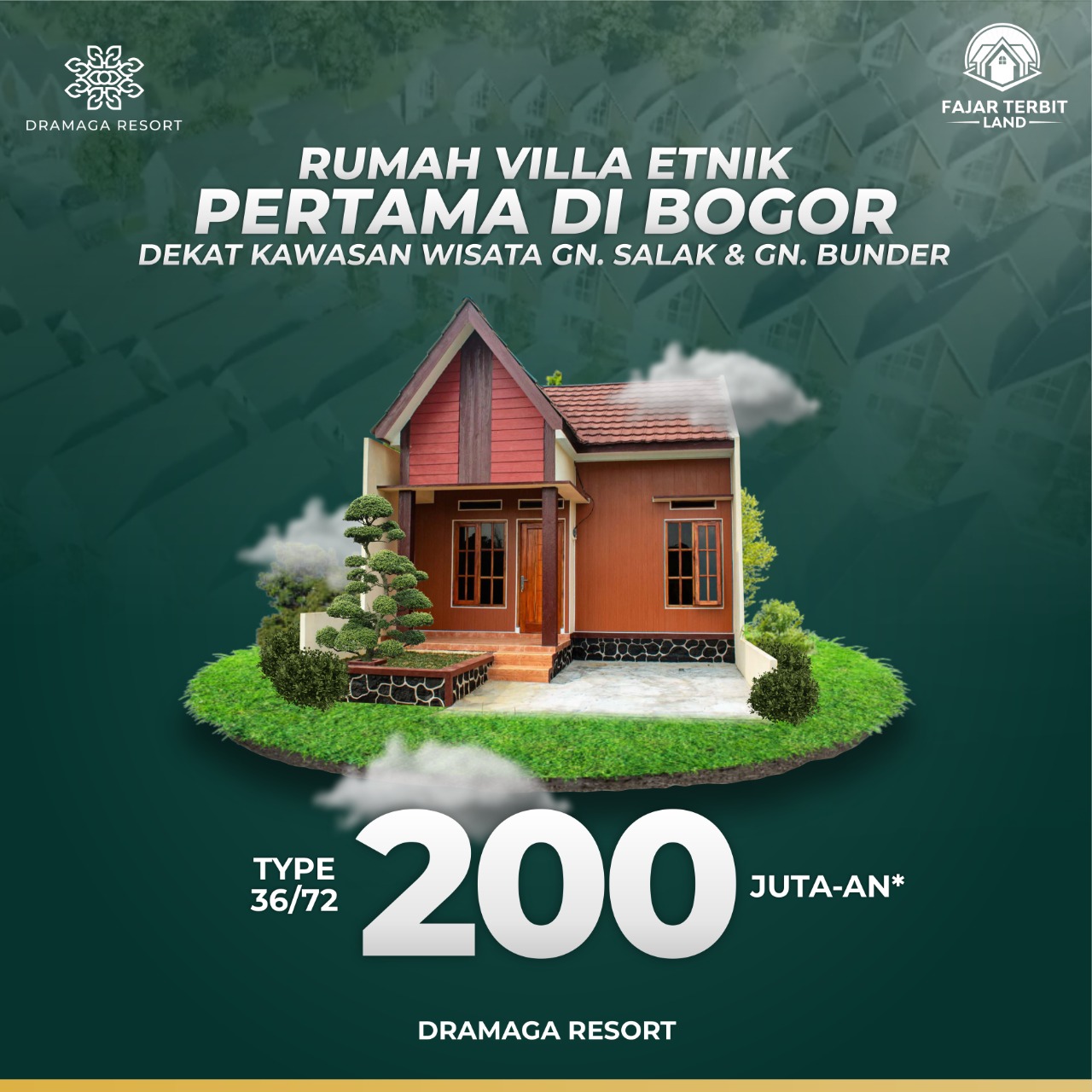 Hunian Nyaman Bergaya Villa Etnik di Bogor - Dramaga Resort